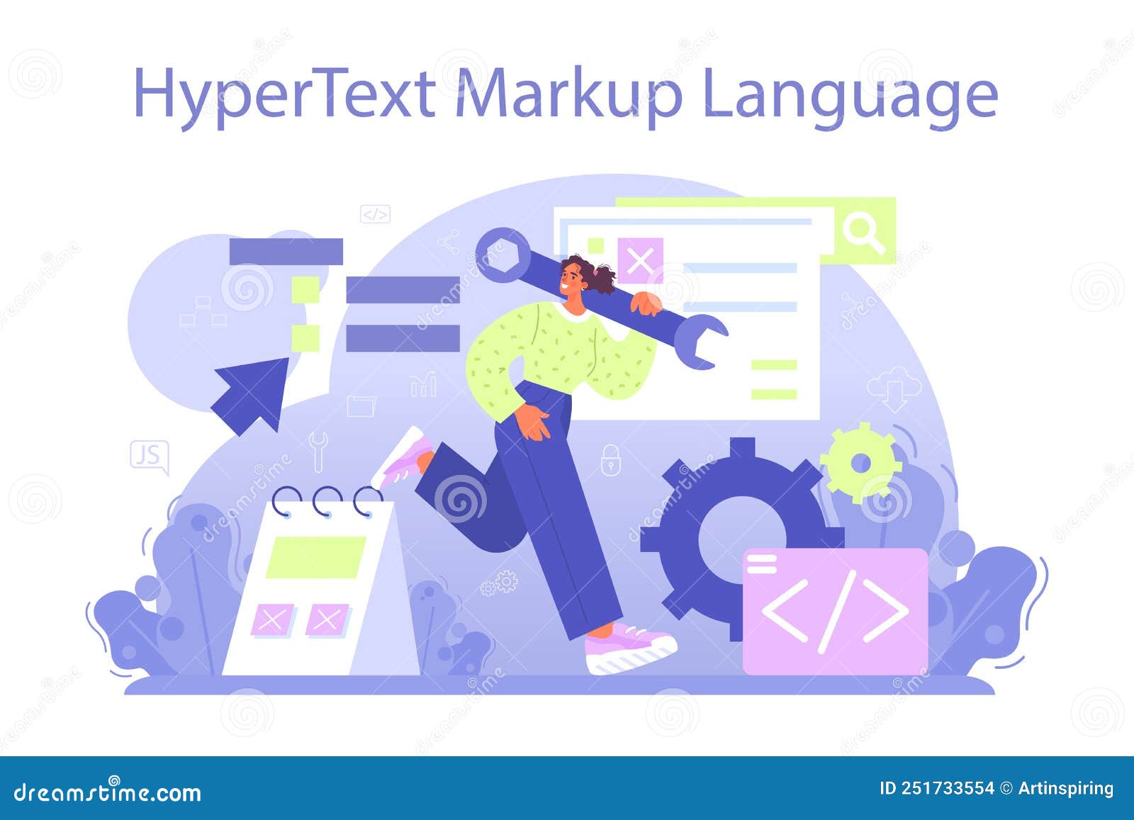 Website Development. HTML Coding Process Stock Vector - Illustration of ... Website Development. HTML Coding Process Stock Vector - Illustration of ...