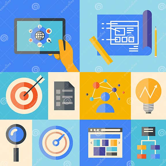 Website Development Illustration Concept Stock Vector - Illustration of ...