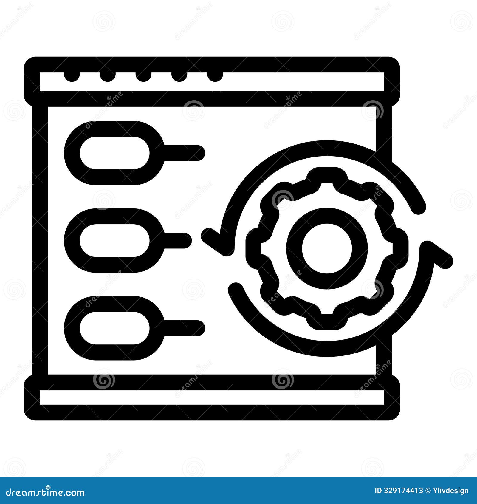 Website Development Process Optimization with Gear and Arrows Icon ...