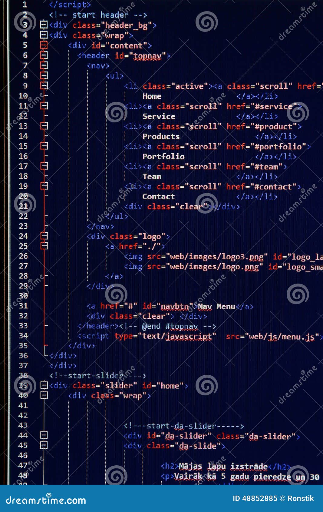 Website Development - Programming Code On Computer Screen Stock Image ...