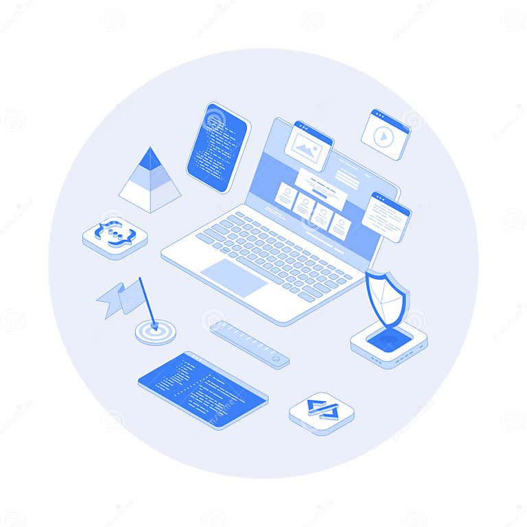 Website Development Programming Coding. Design, User Experience UX, User Interface UI. Website ...