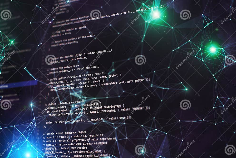 Website Development. Server Logs Analysis. Closeup Developing Programming and Coding ...