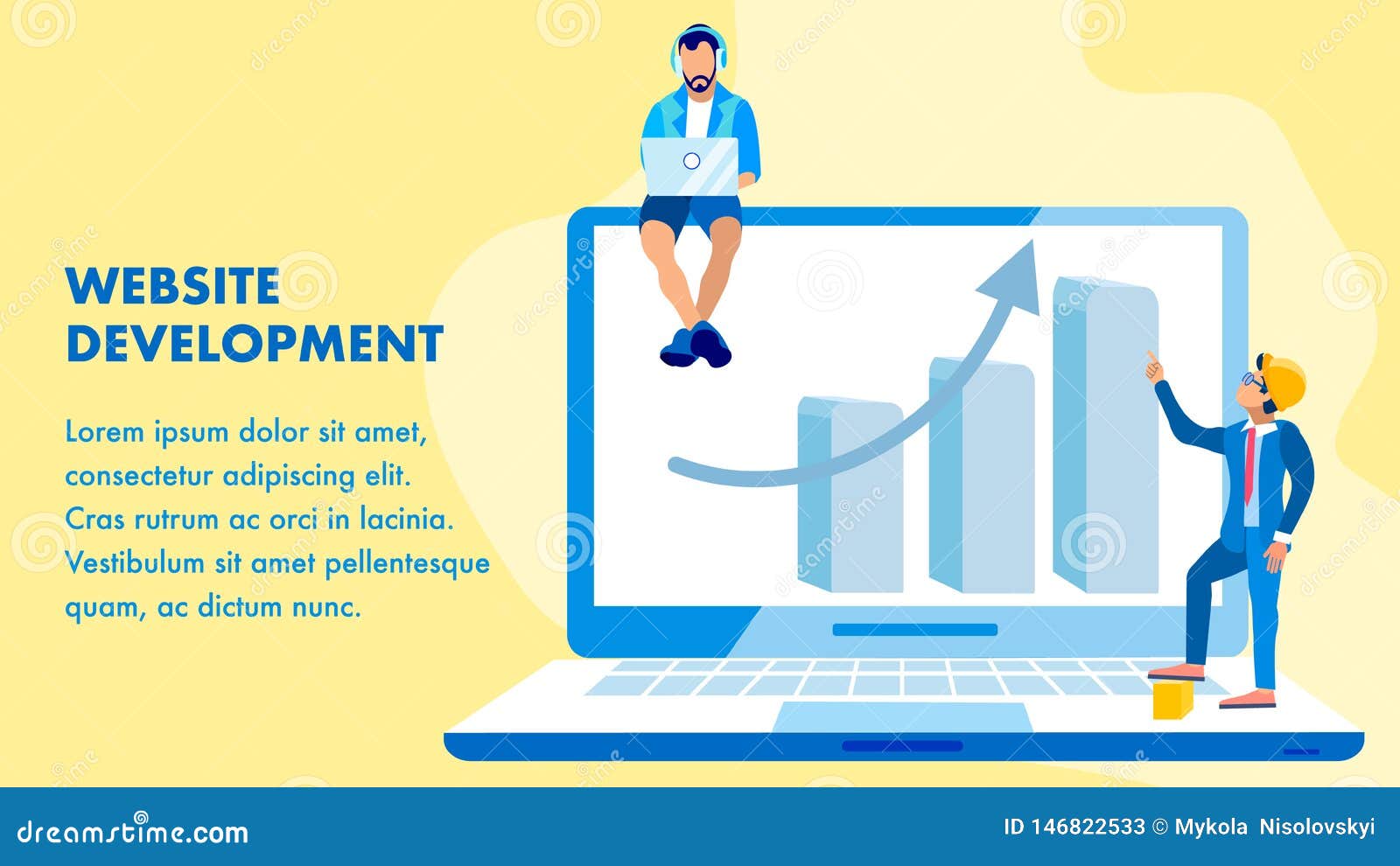 Website Development Service Vector Banner Template Stock Vector ...