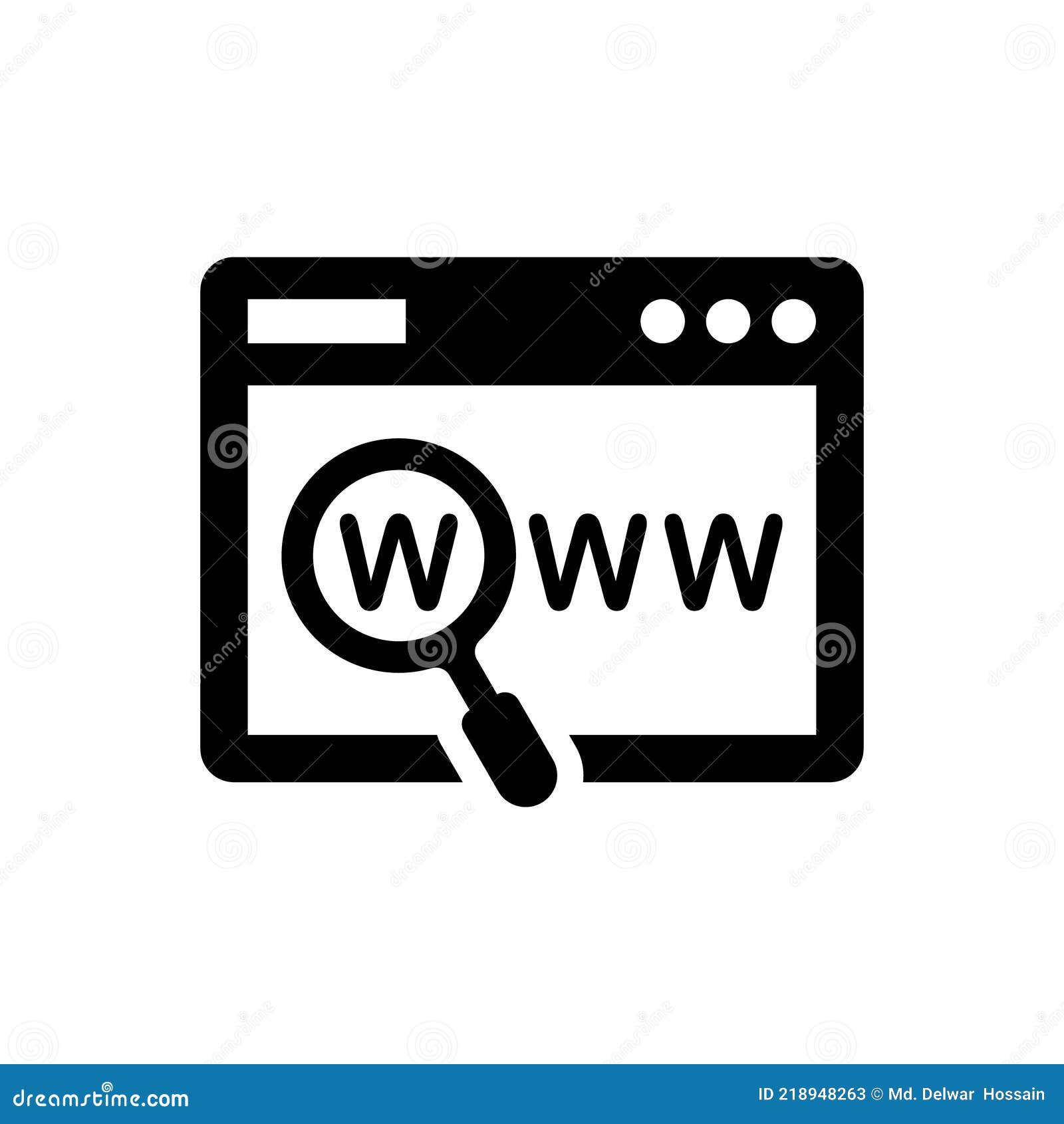 Website domain icon stock vector. Illustration of website - 218948263