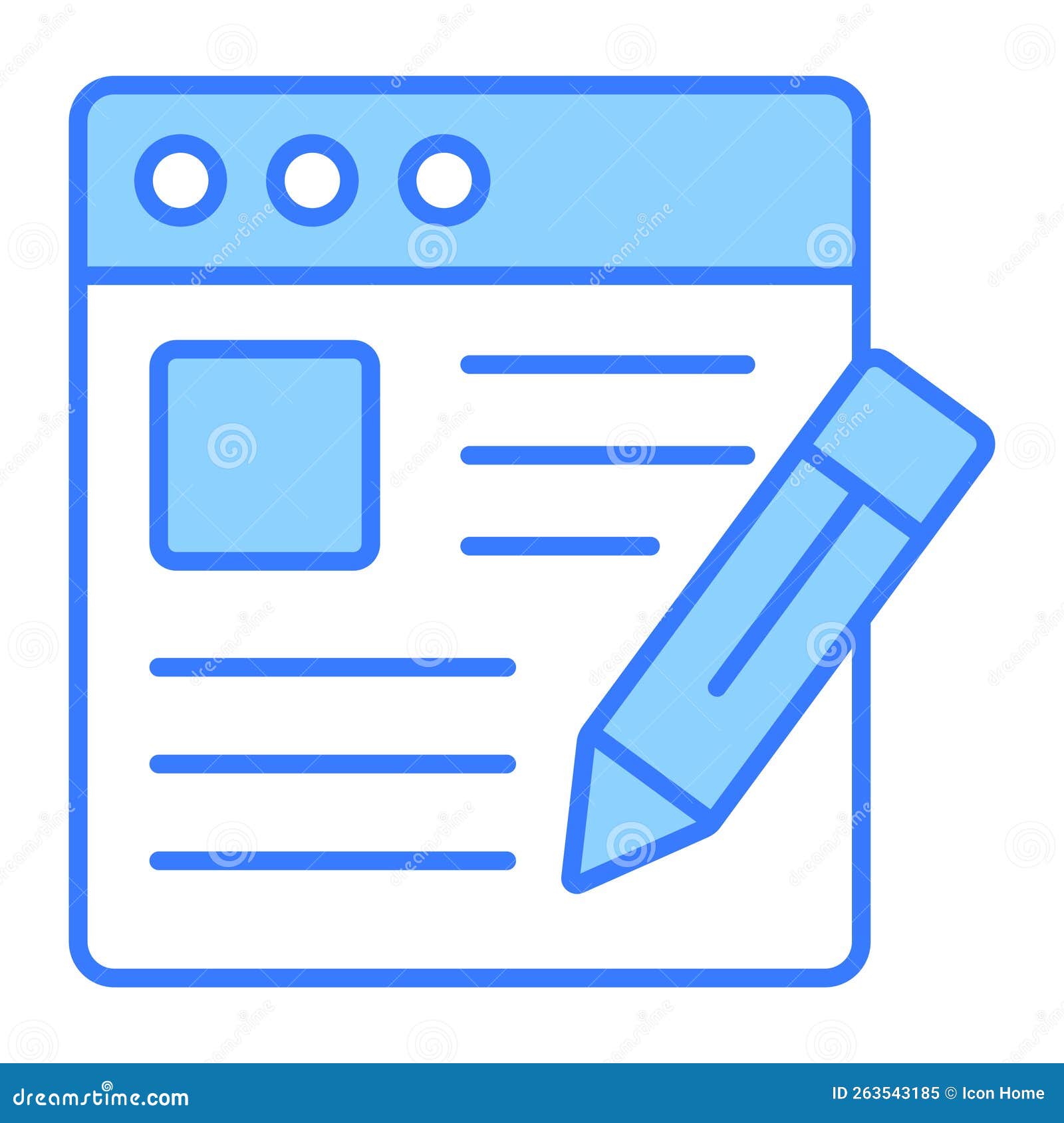 Website Editing Icon Modern Illustration Stock Vector - Illustration of ...