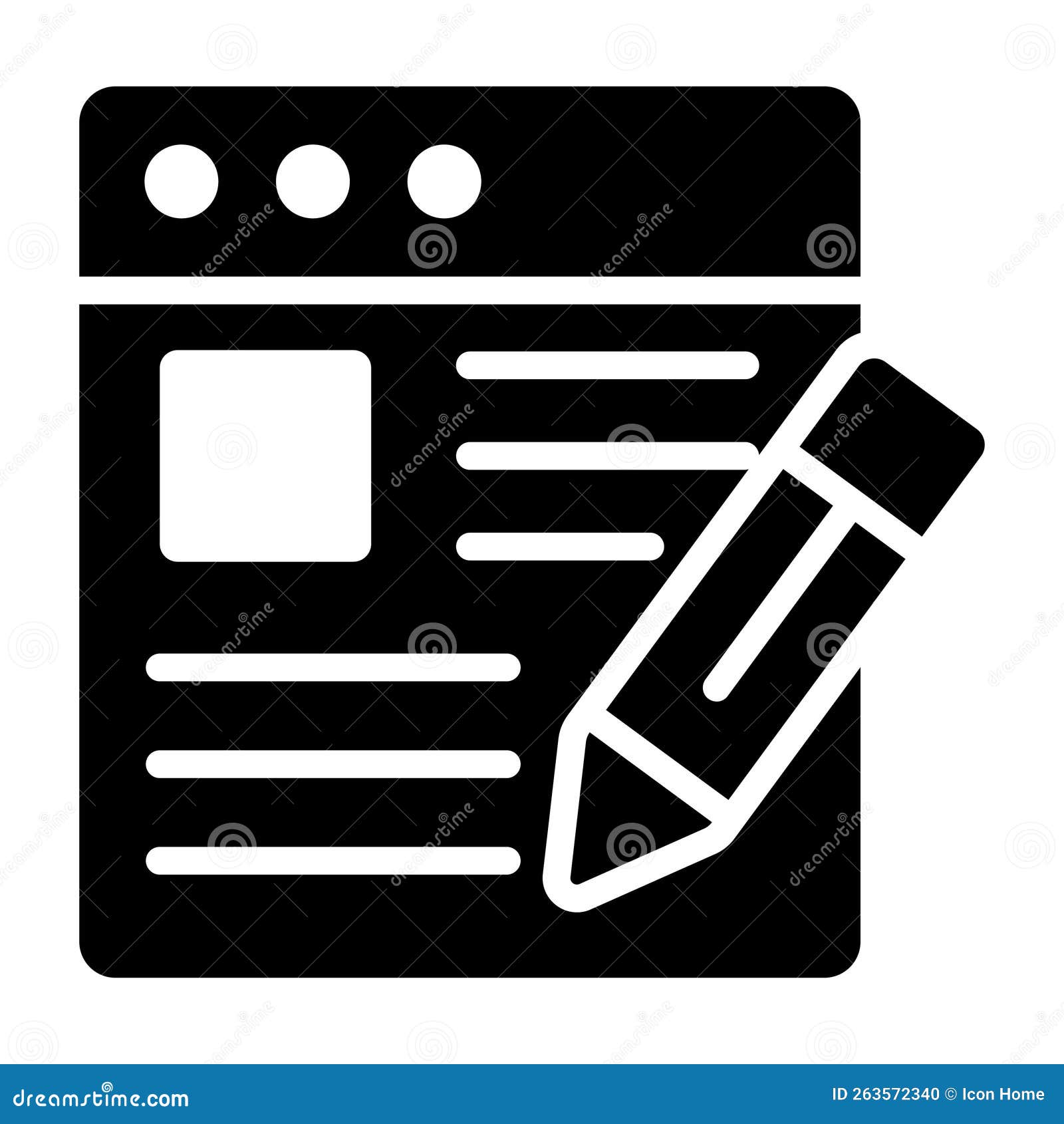 Website Editing Icon Modern Illustration Stock Vector - Illustration of ...