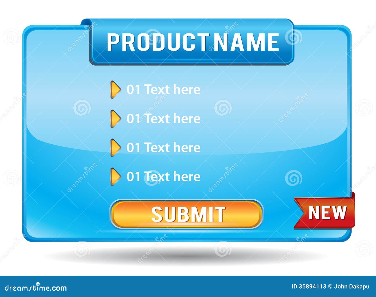 Website Element With Blue Bubbles For Page Design With Modern ...