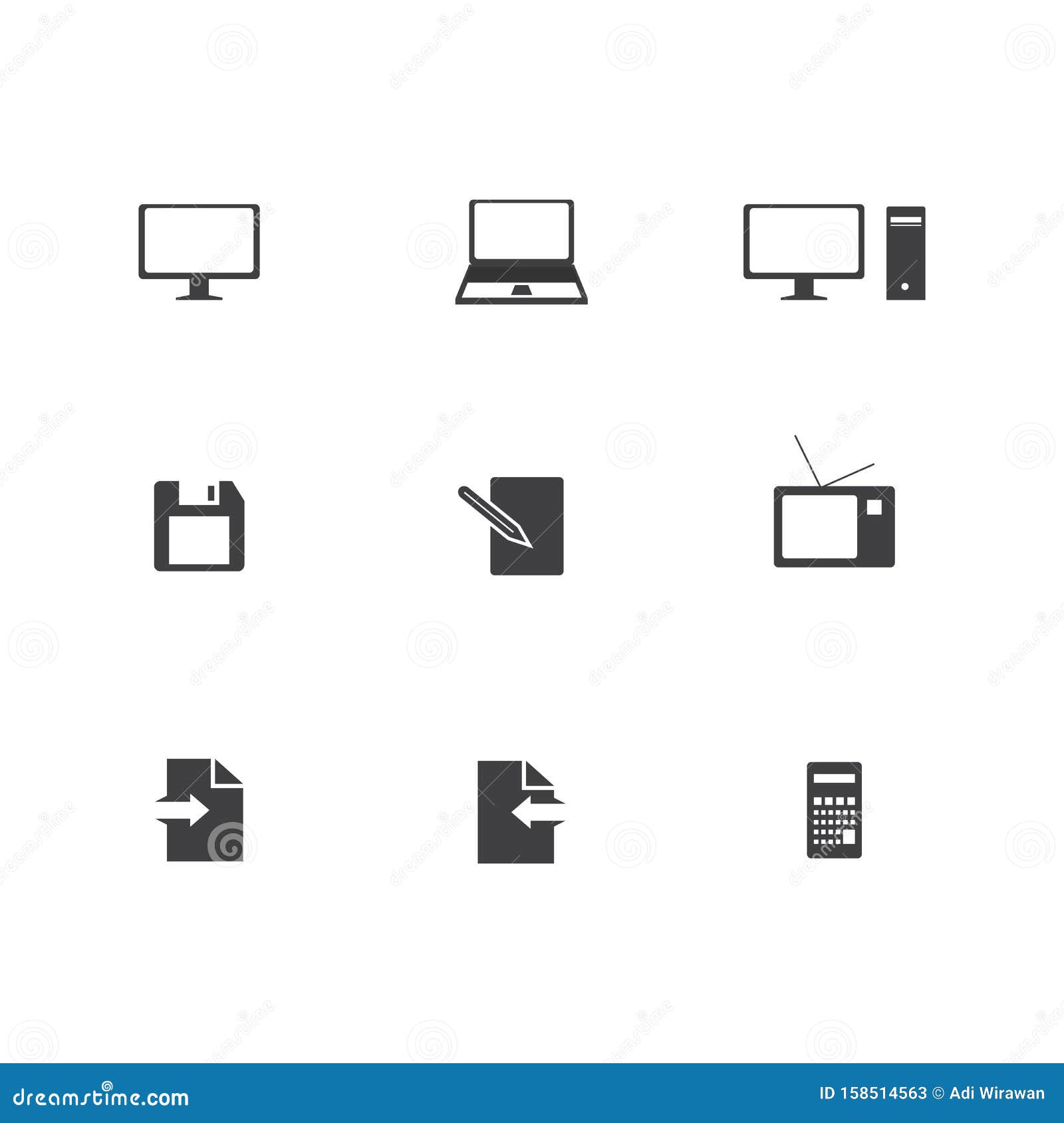 Website Element Icons for Web Design Stock Vector - Illustration of ...