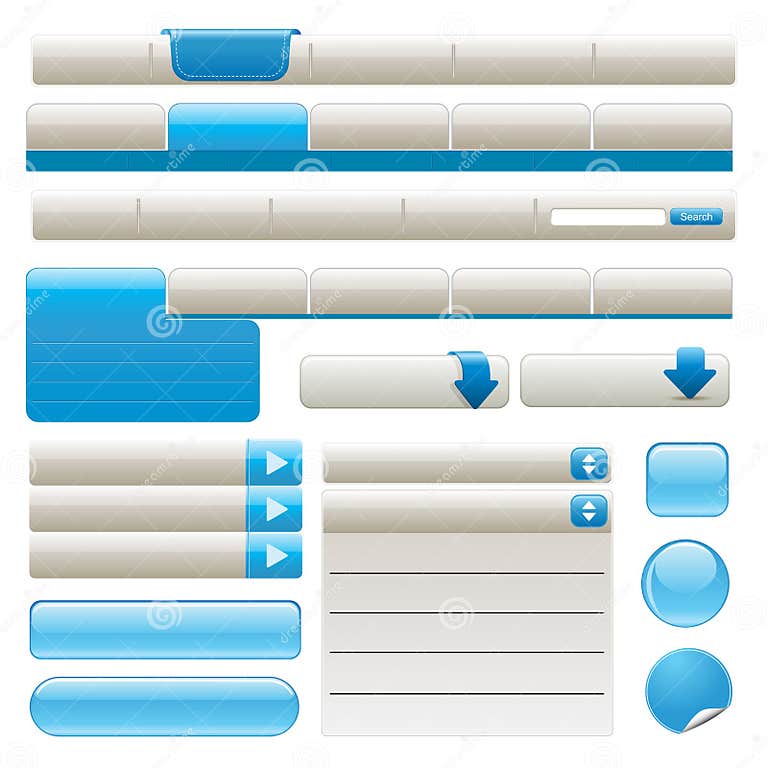 Website elements stock vector. Illustration of banner - 14009266