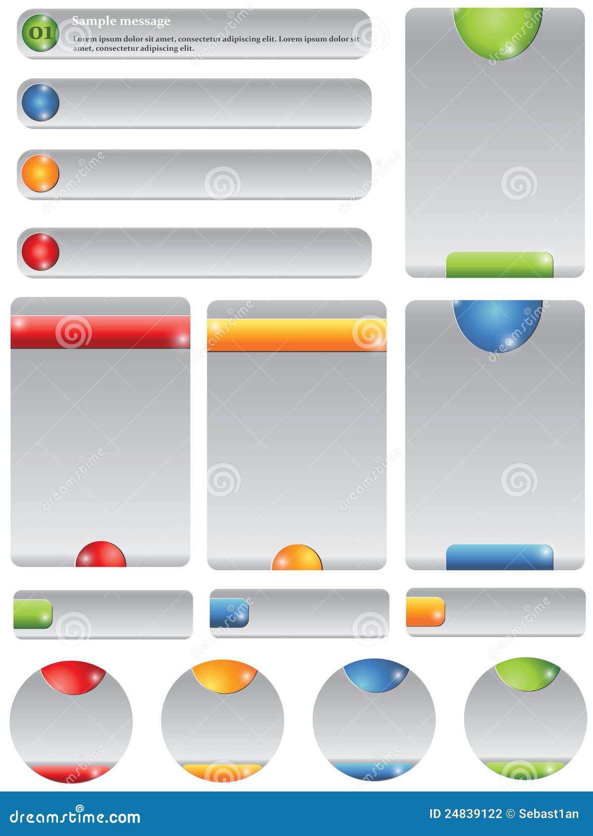 Website elements stock vector. Illustration of badge - 24839122