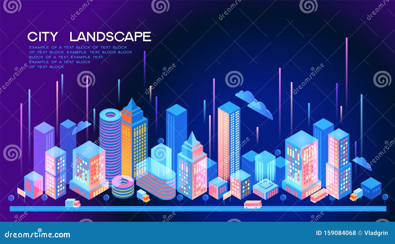 City landscape WEB BANER stock vector. Illustration of icons - 159084068