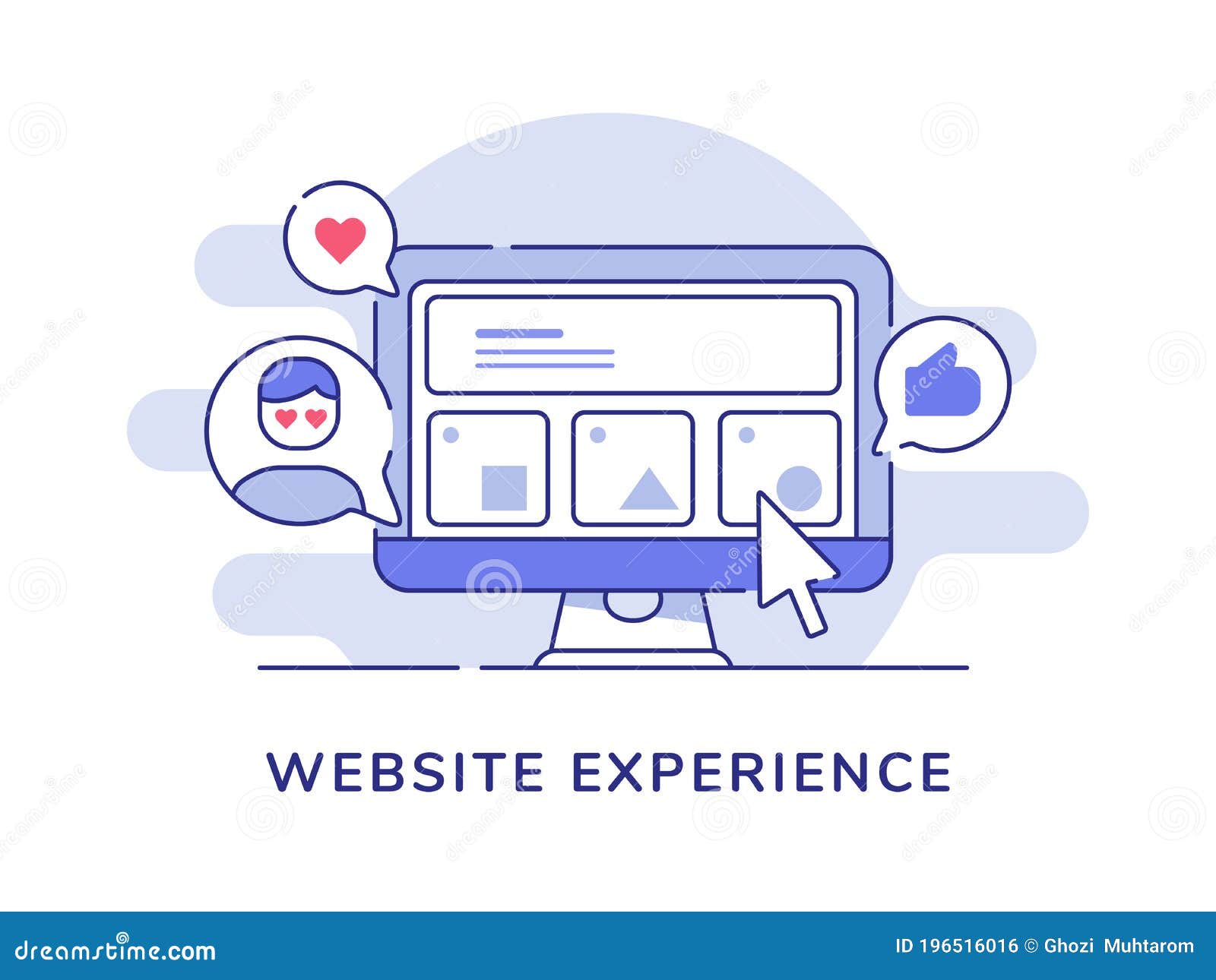 Website Experience Concept User Interface in Display Desktop Monitor ...