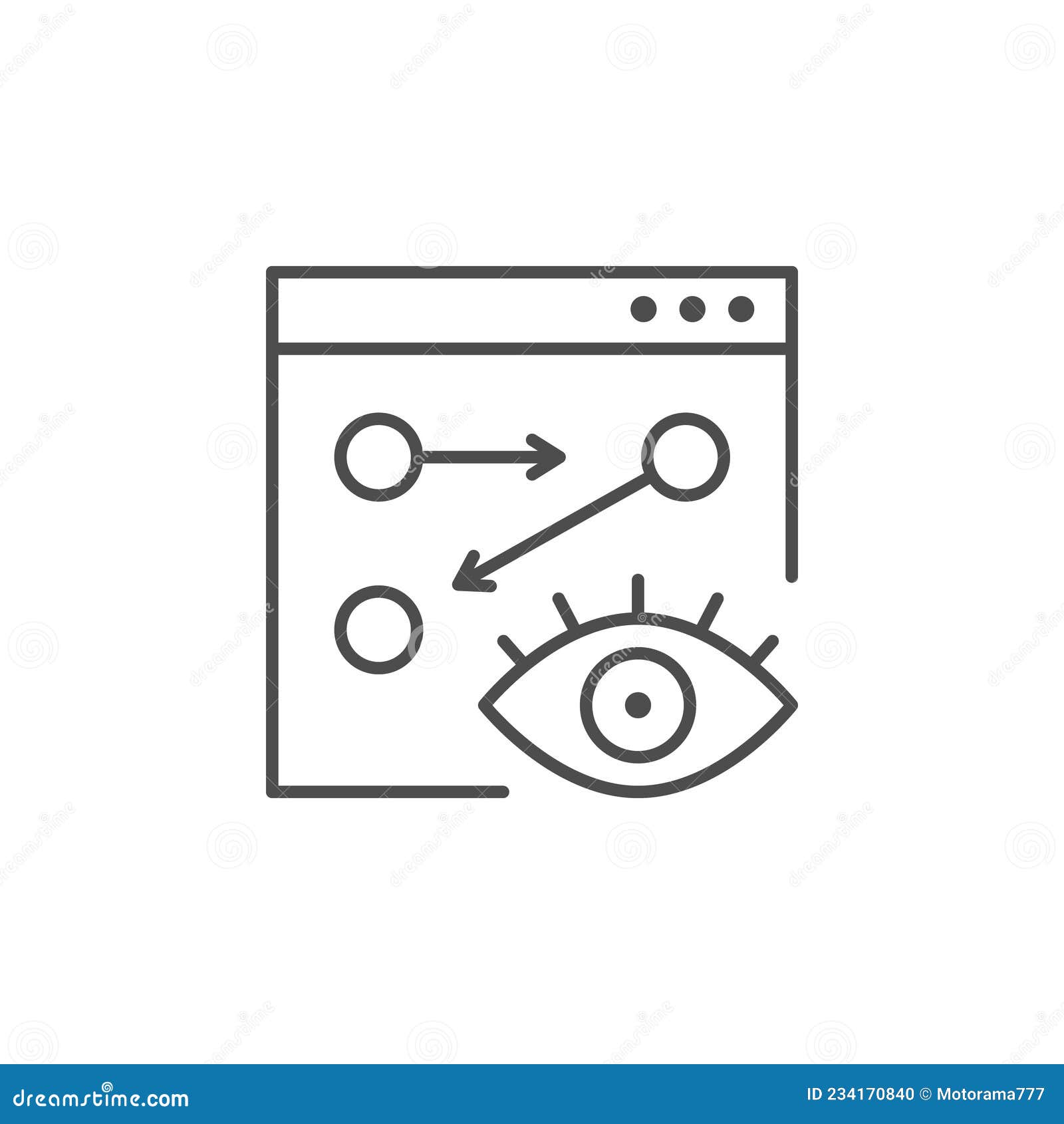 Website Focus Attention Line Icon Stock Vector - Illustration of design ...