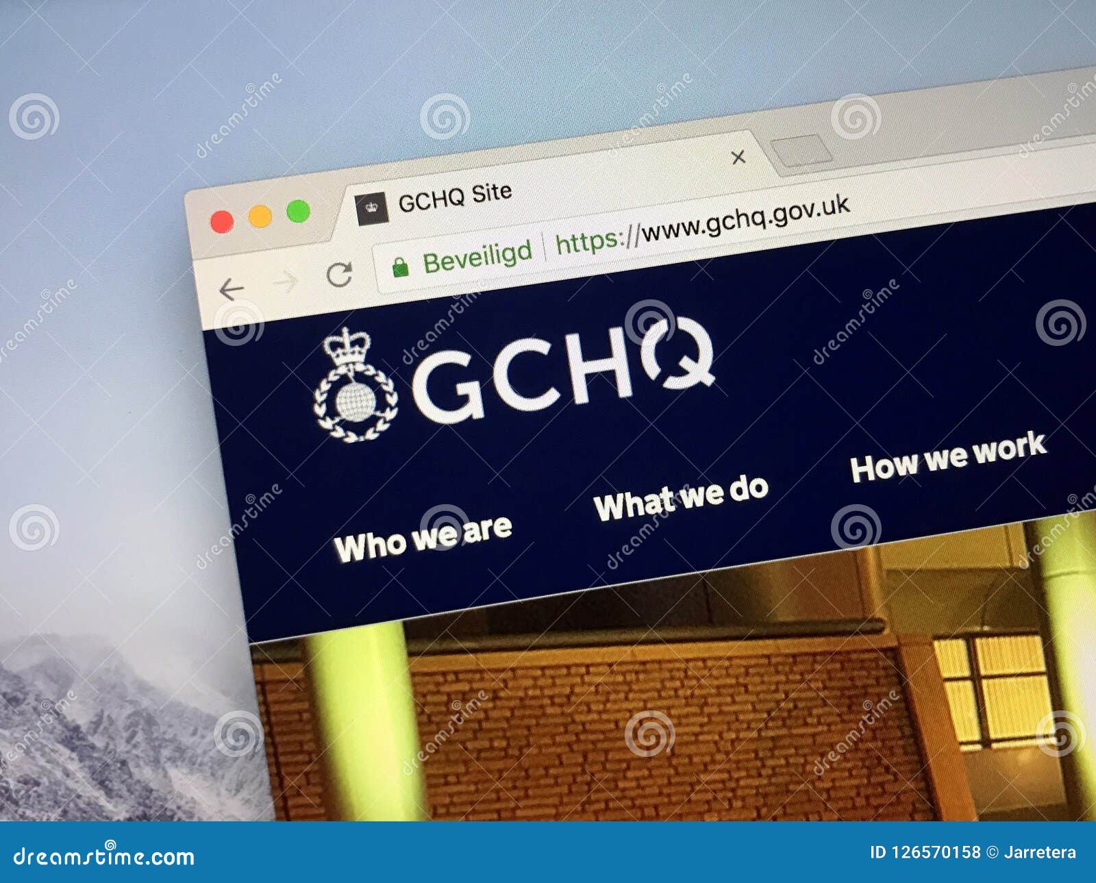 Website of GCHQ editorial stock photo. Image of logo - 126570158