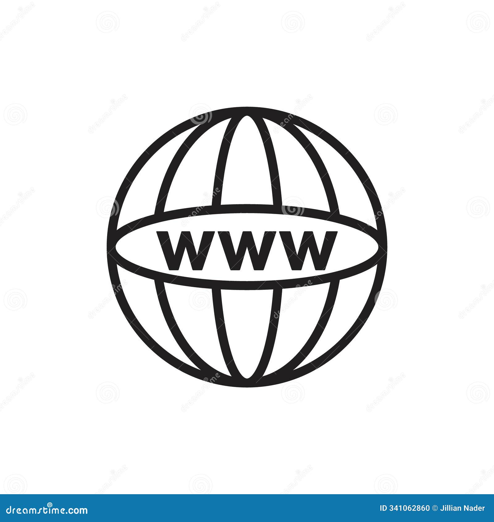 Website Globe Icon Simple Thin Outline Stock Illustration ...