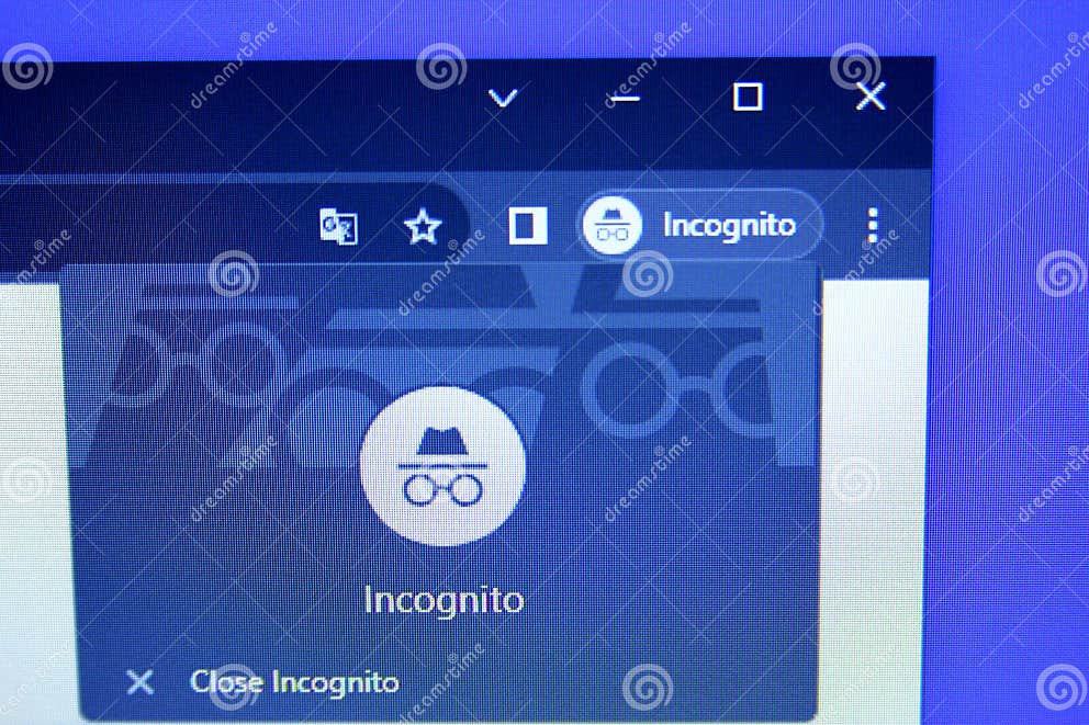 Incognito Private Browsing, Google Chrome Editorial Stock Photo - Image ...
