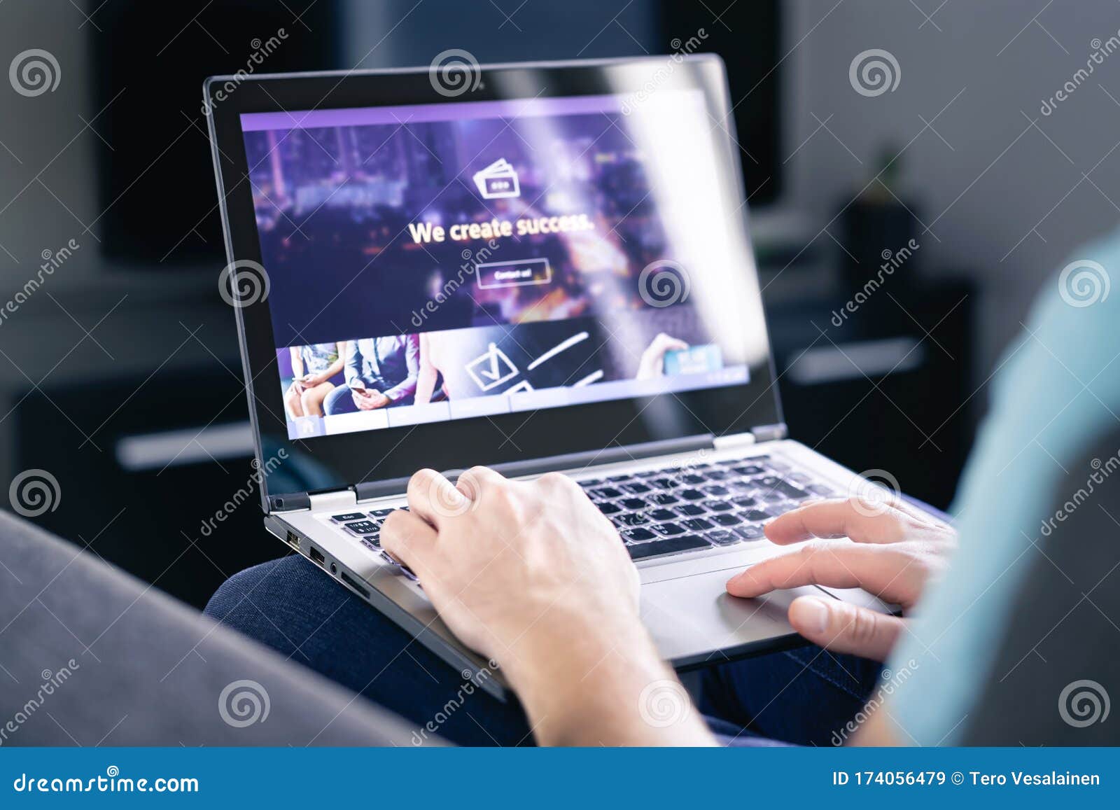 Website Graphic Design. Web Designer, Developer or Programmer Working on a Responsive Www Site ...