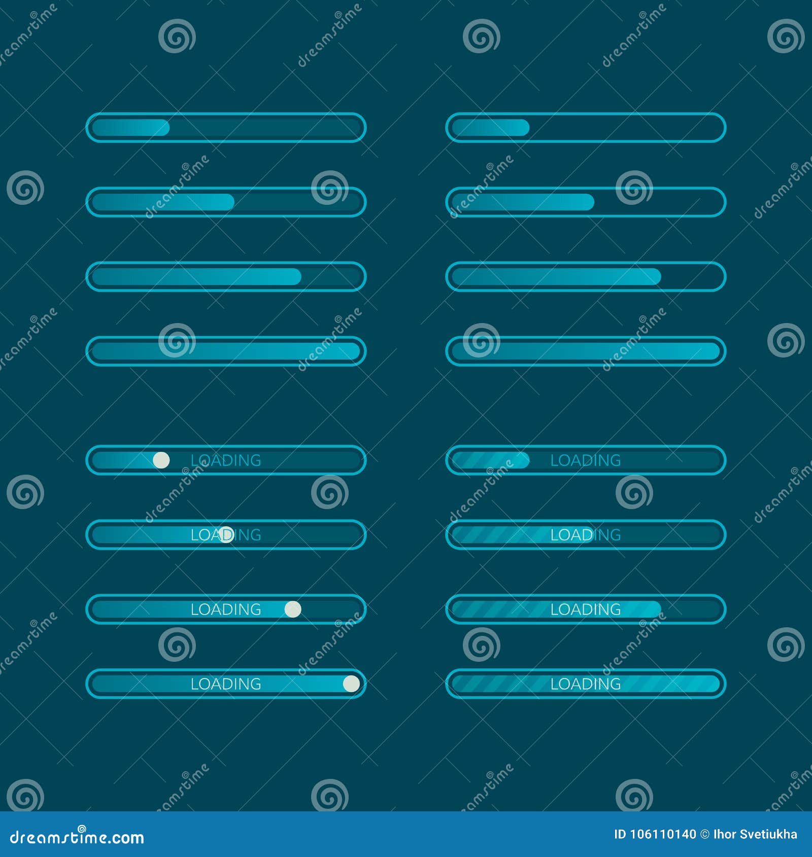 Progress, Loading Bars. Geometric Step, Phase Indicators, Meters ... Progress, Loading Bars. Geometric Step, Phase Indicators, Meters ...