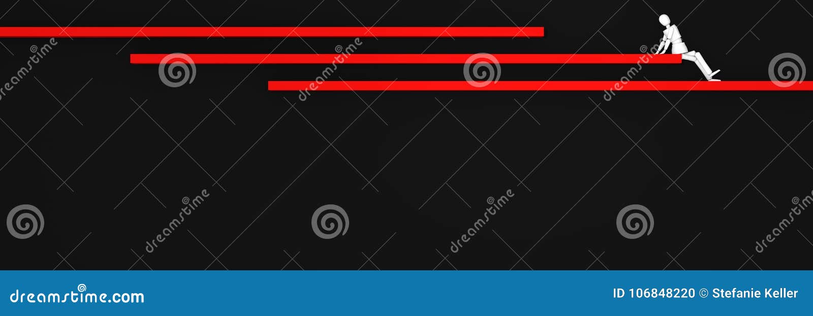 Website Header / Banner in Black and Red, with Bars on Which a P Stock ...