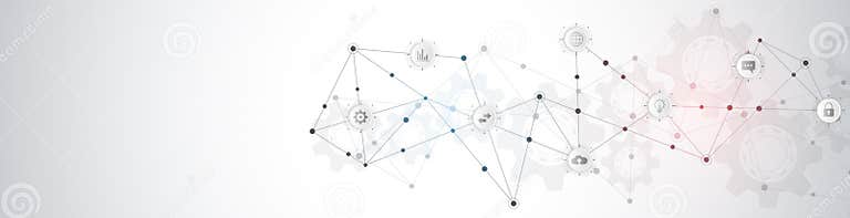 Website Header or Banner Design with Abstract Technical Background and ...