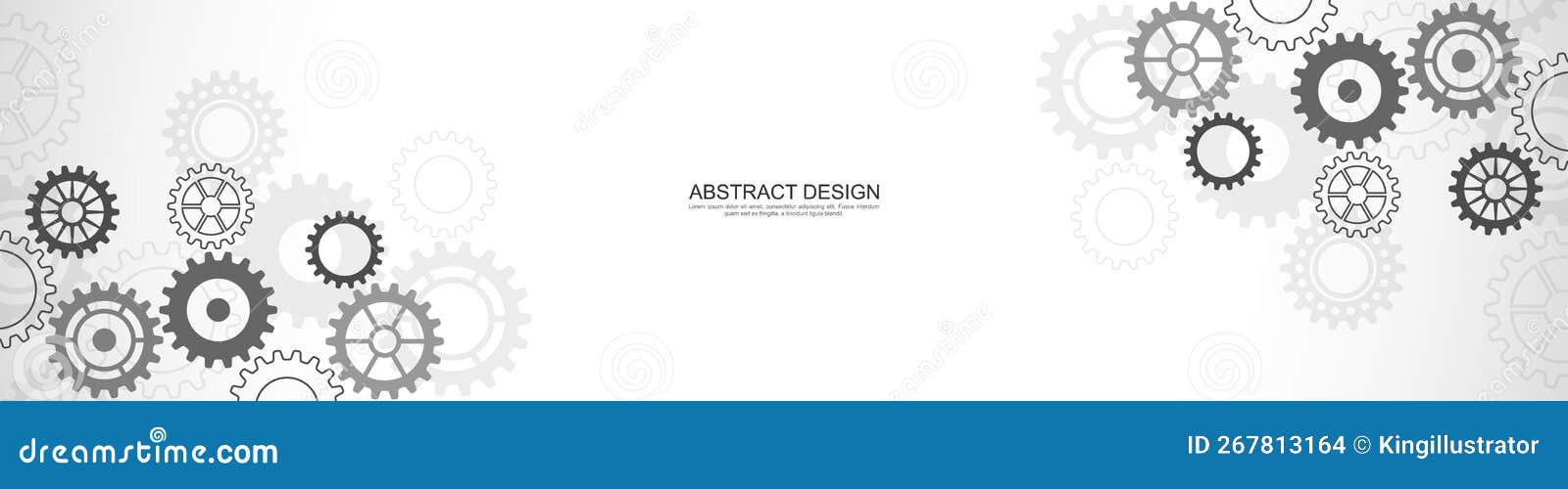 Website Header or Banner Design with Cogs and Gear Wheel Mechanisms ...