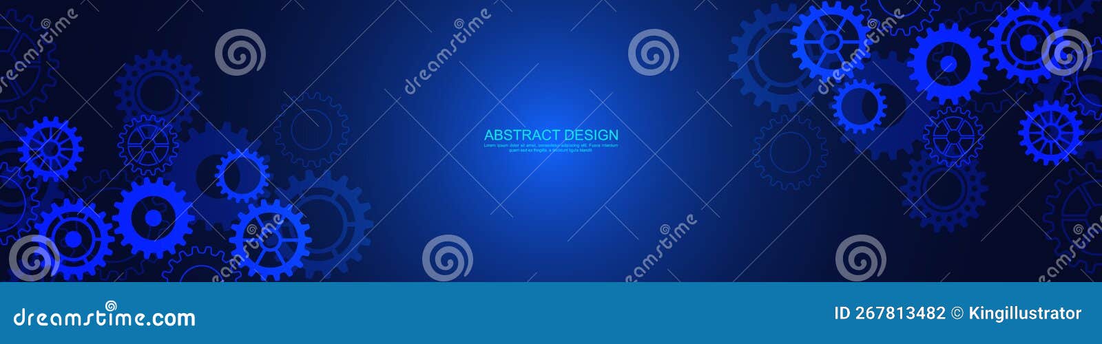 Website Header or Banner Design with Cogs and Gear Wheel Mechanisms ...