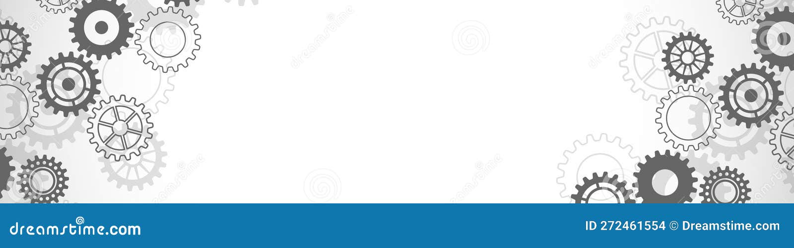 Website Header or Banner Design with Cogs and Gear Wheel Mechanisms ...