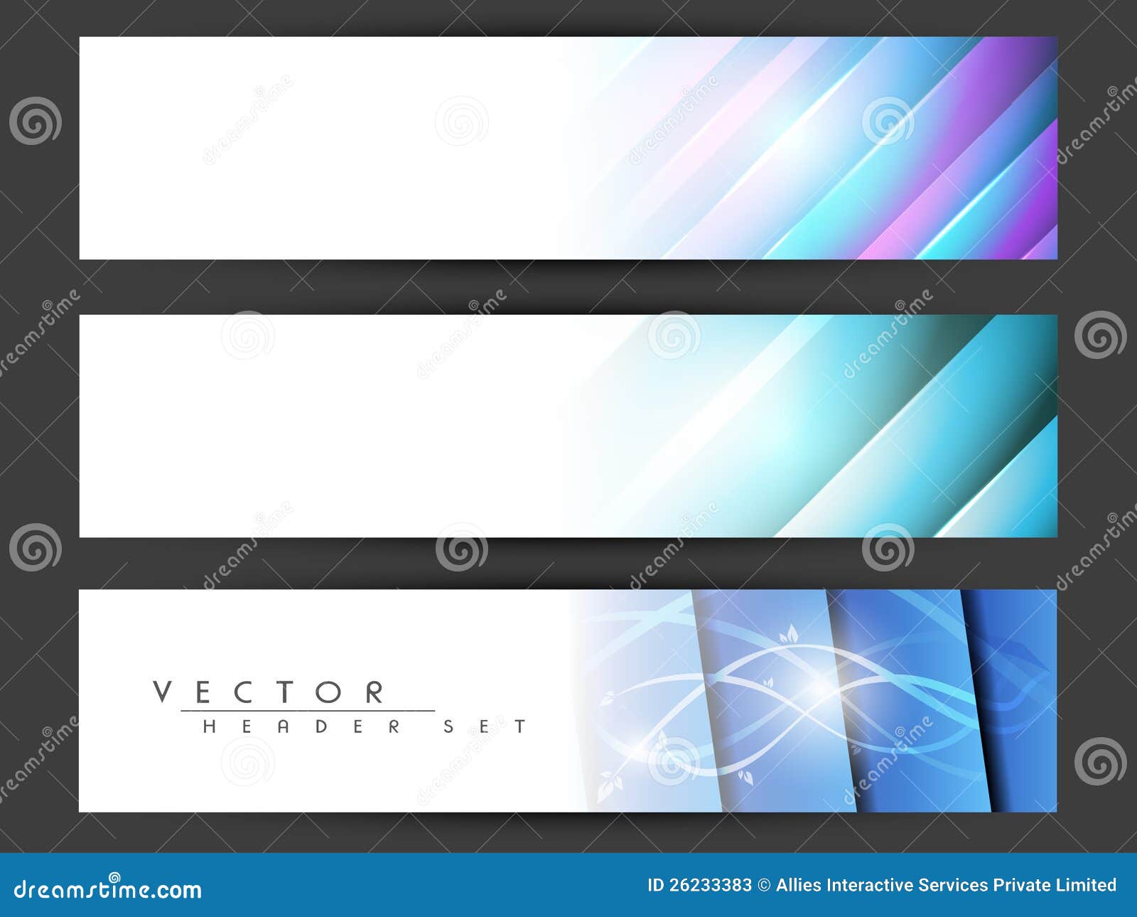 Website Header or Banner Set. Stock Vector - Illustration of decorative ... Website Header or Banner Set. Stock Vector - Illustration of decorative ...