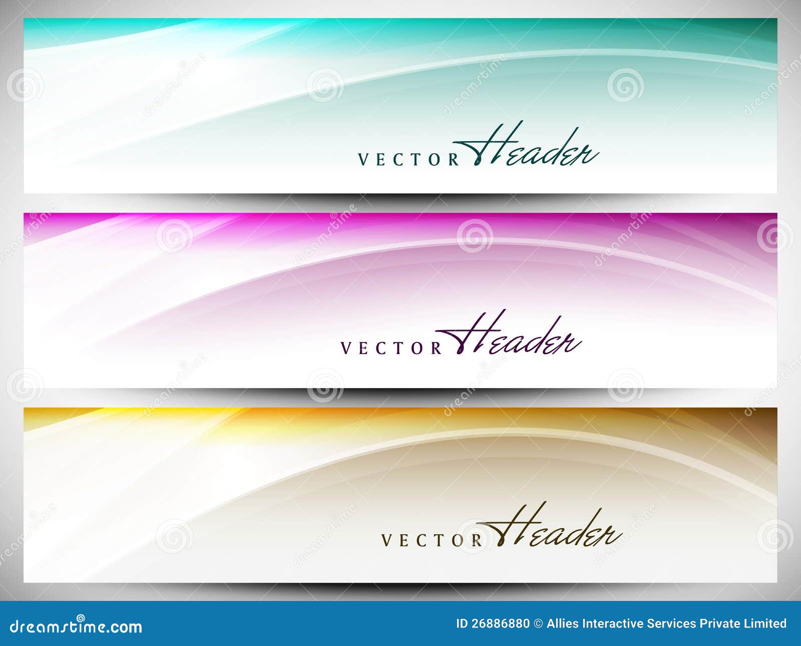 Website Header or Banner Set Stock Vector - Illustration of connect ...