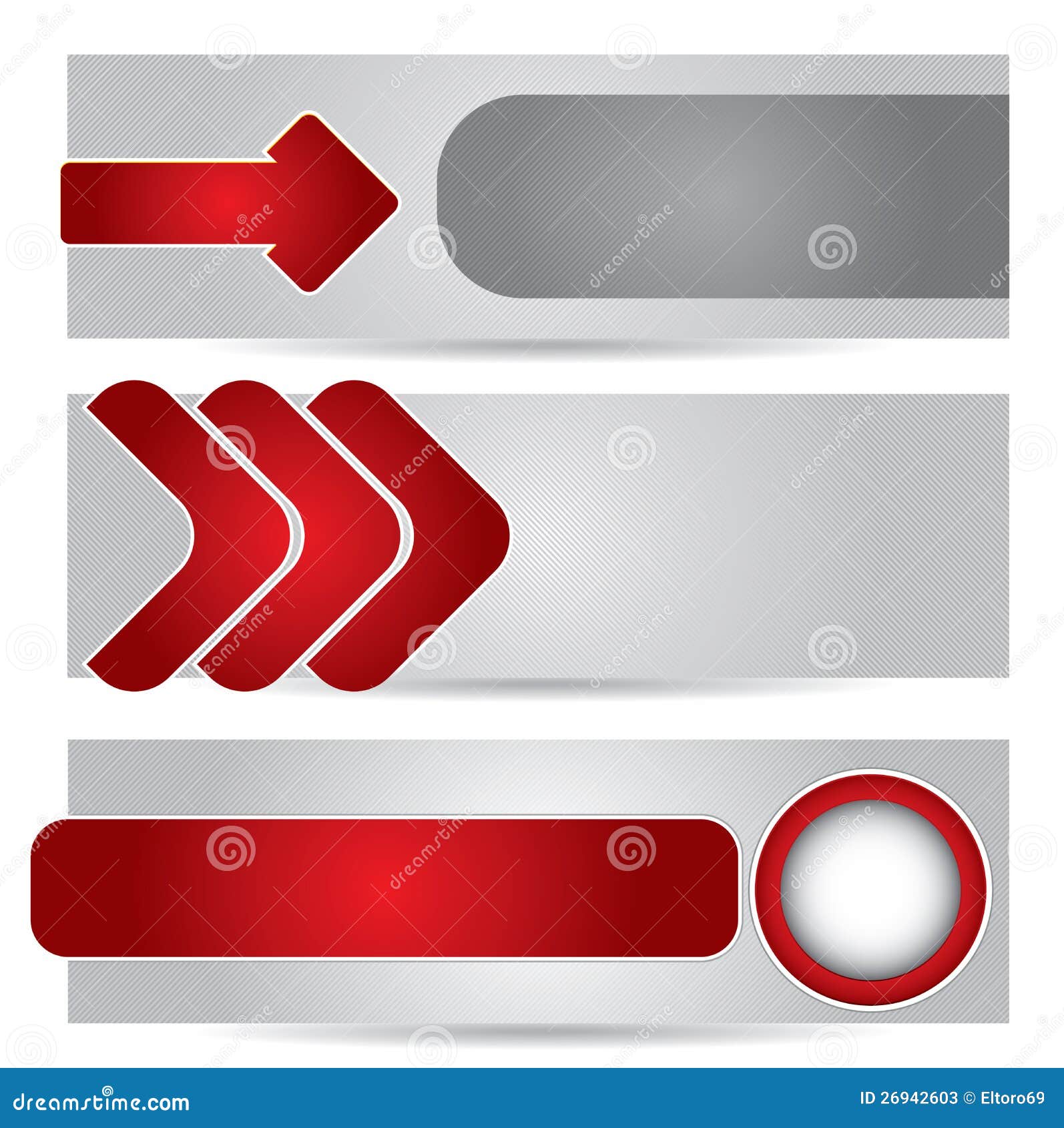 Website Header or Banner Set Stock Vector - Illustration of button ... Website Header or Banner Set Stock Vector - Illustration of button ...