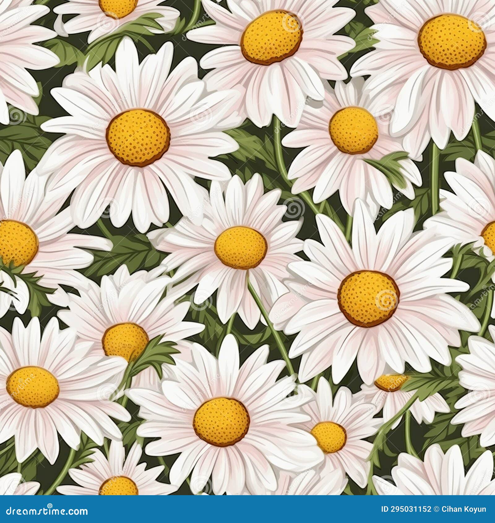 Website Header Daisy Graphic for Elegant Design Stock Illustration ...