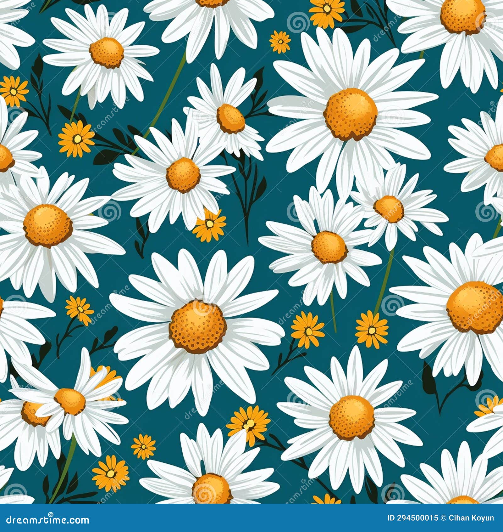 Website Header Daisy Graphic for Elegant Design Stock Illustration ...