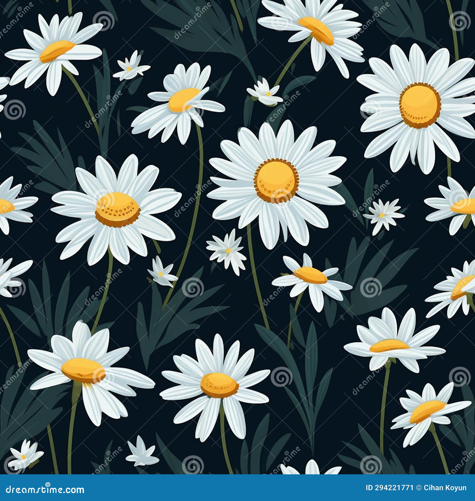 Website Header with Daisy Wedding Invitation Stock Illustration ...