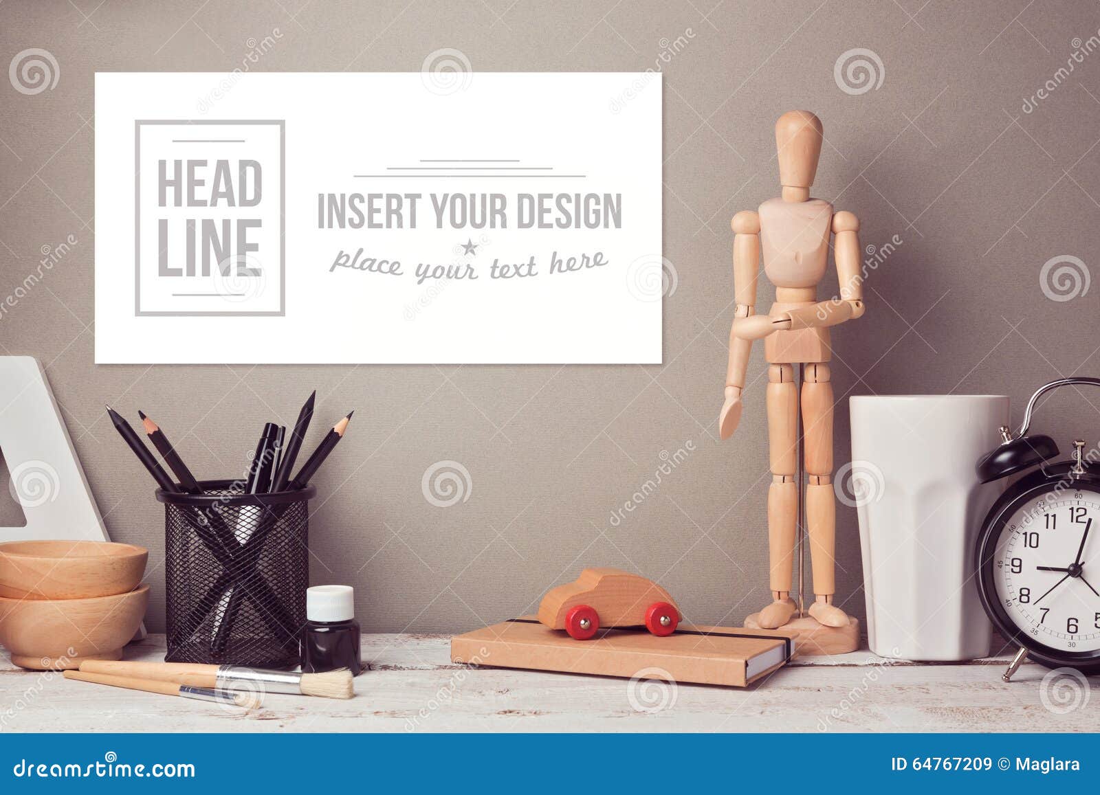 Website Header or Hero Image Design with Designer Desk Stock Image ...