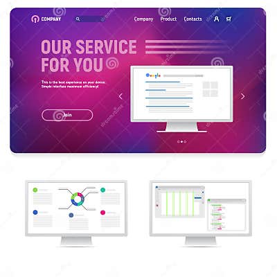 Website Header Template, for Application Development Company and Online ...