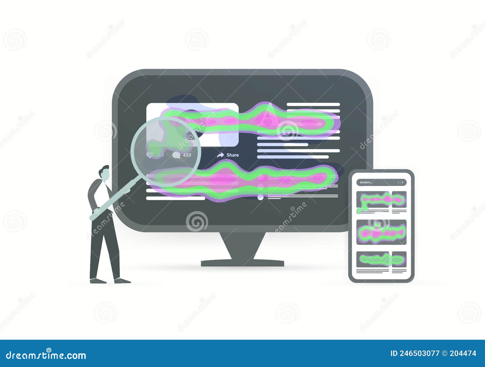 Heatmap Webpage Shows User Behavior From Laptop To Analyze Customer ... Heatmap Webpage Shows User Behavior From Laptop To Analyze Customer ...