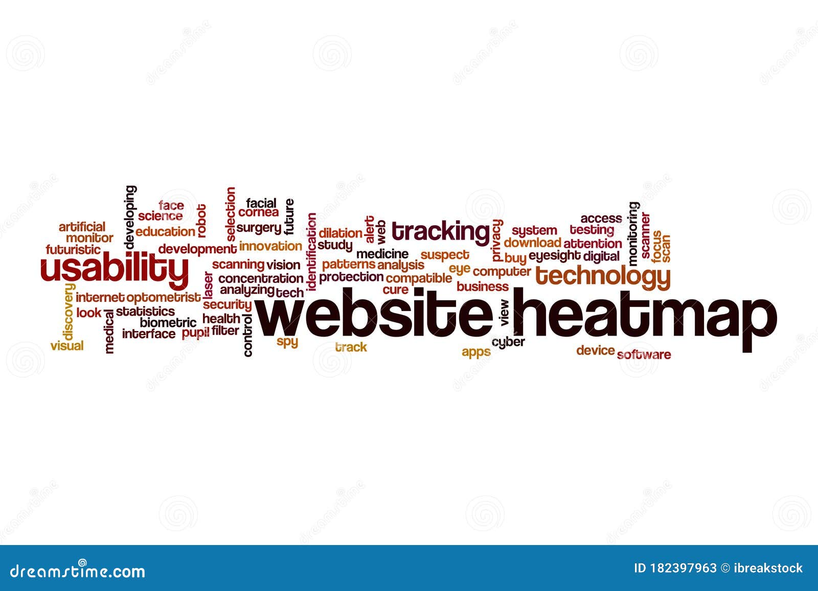 Website Heatmap Word Cloud Concept Stock Illustration - Illustration of ...