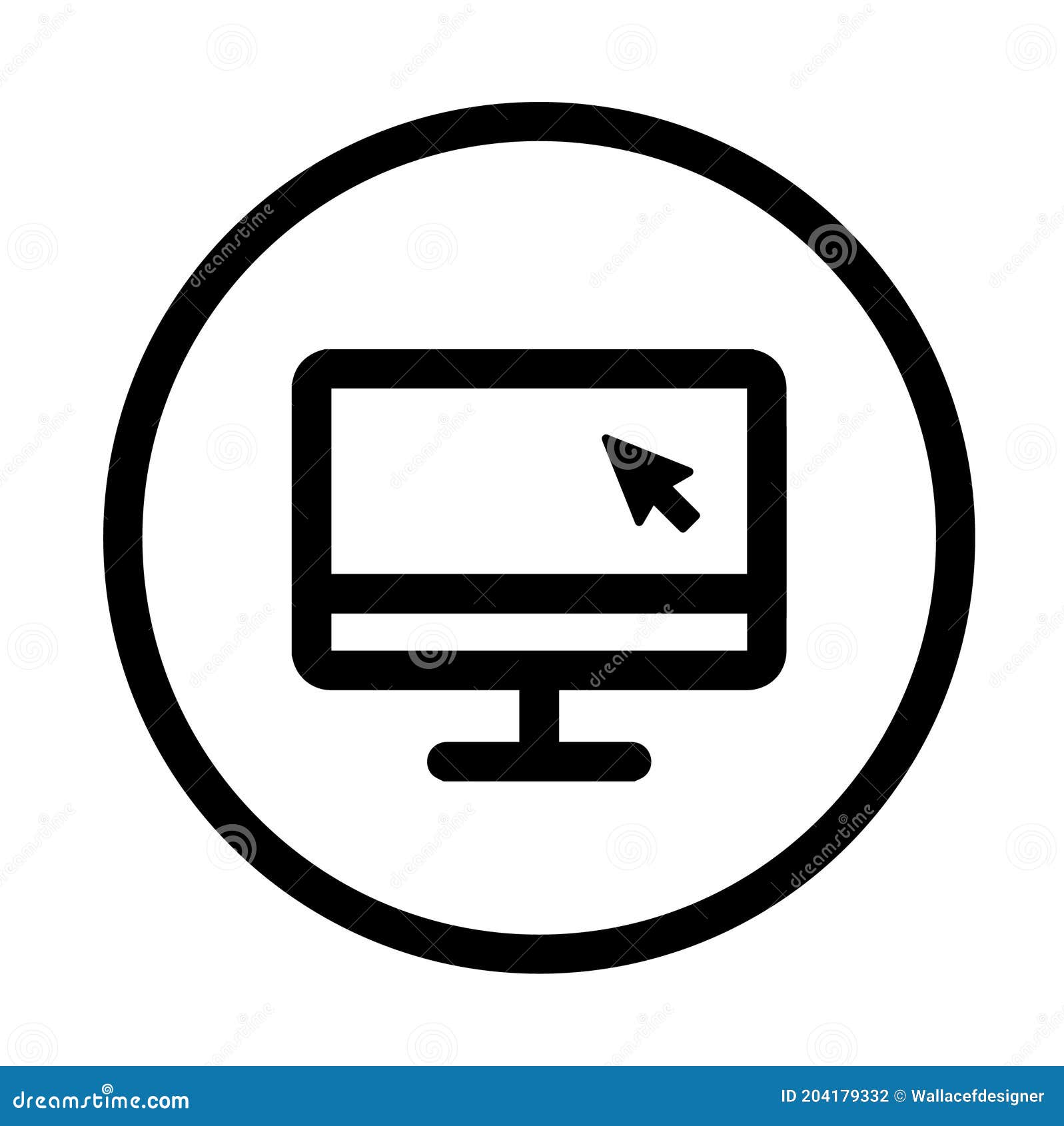 Website icon stock vector. Illustration of simple, push - 204179332