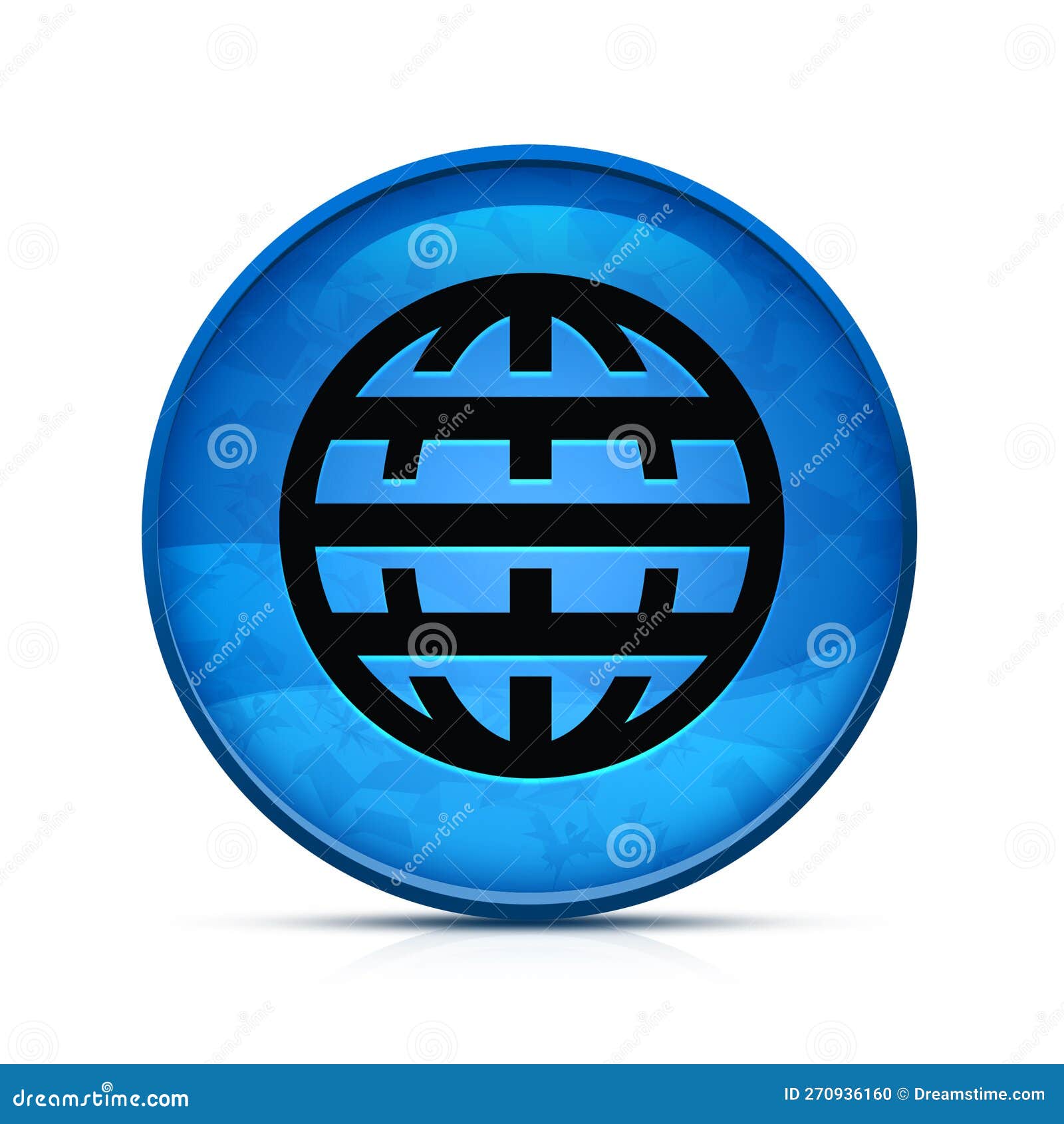 Website Icon on Classy Splash Blue Round Button Illustration Stock ...