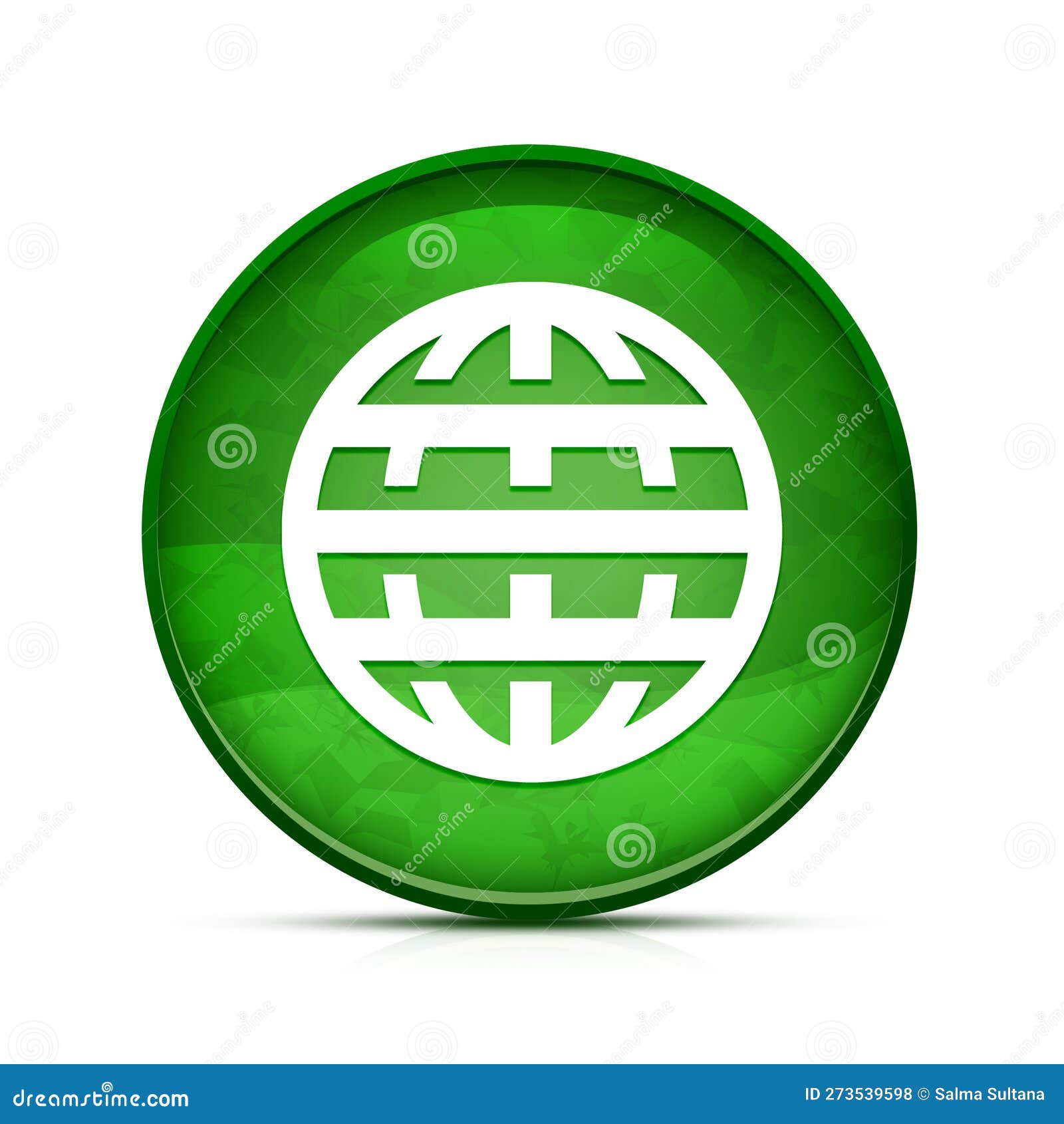 Website Icon on Classy Splash Green Round Button Illustration Stock ...