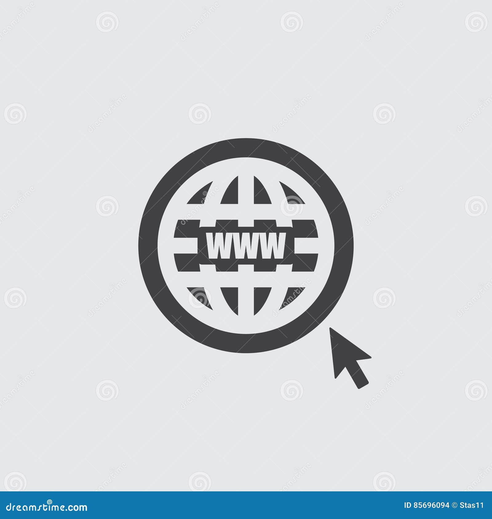 Website Icon in a Flat Design in Black Color. Vector Illustration Eps10 ...