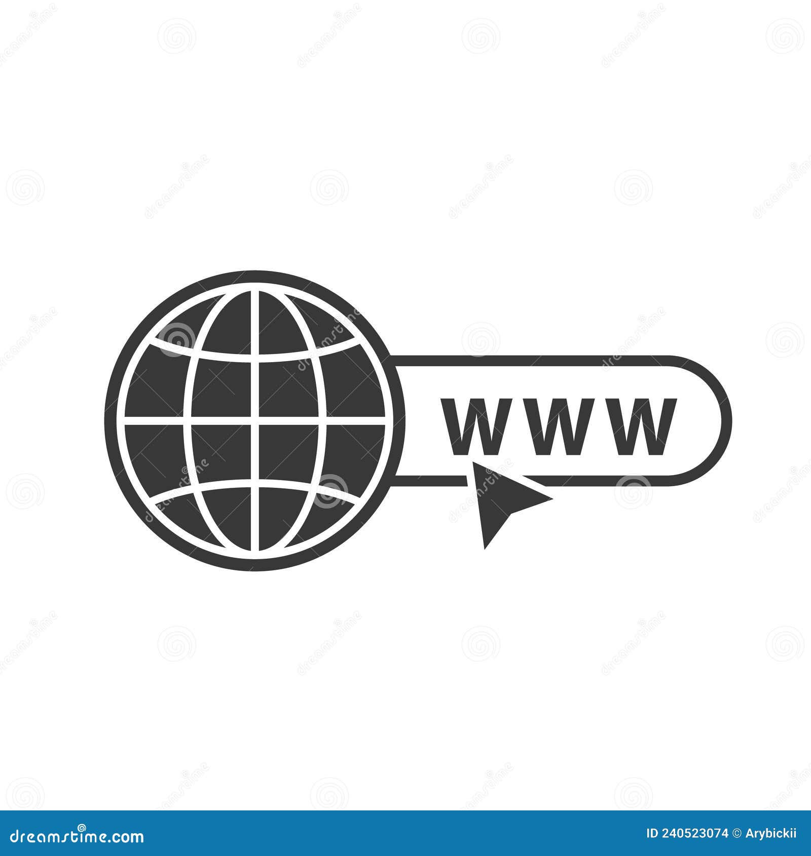 Website Icon, Go To Web Icon Vector Stock Vector - Illustration of ...