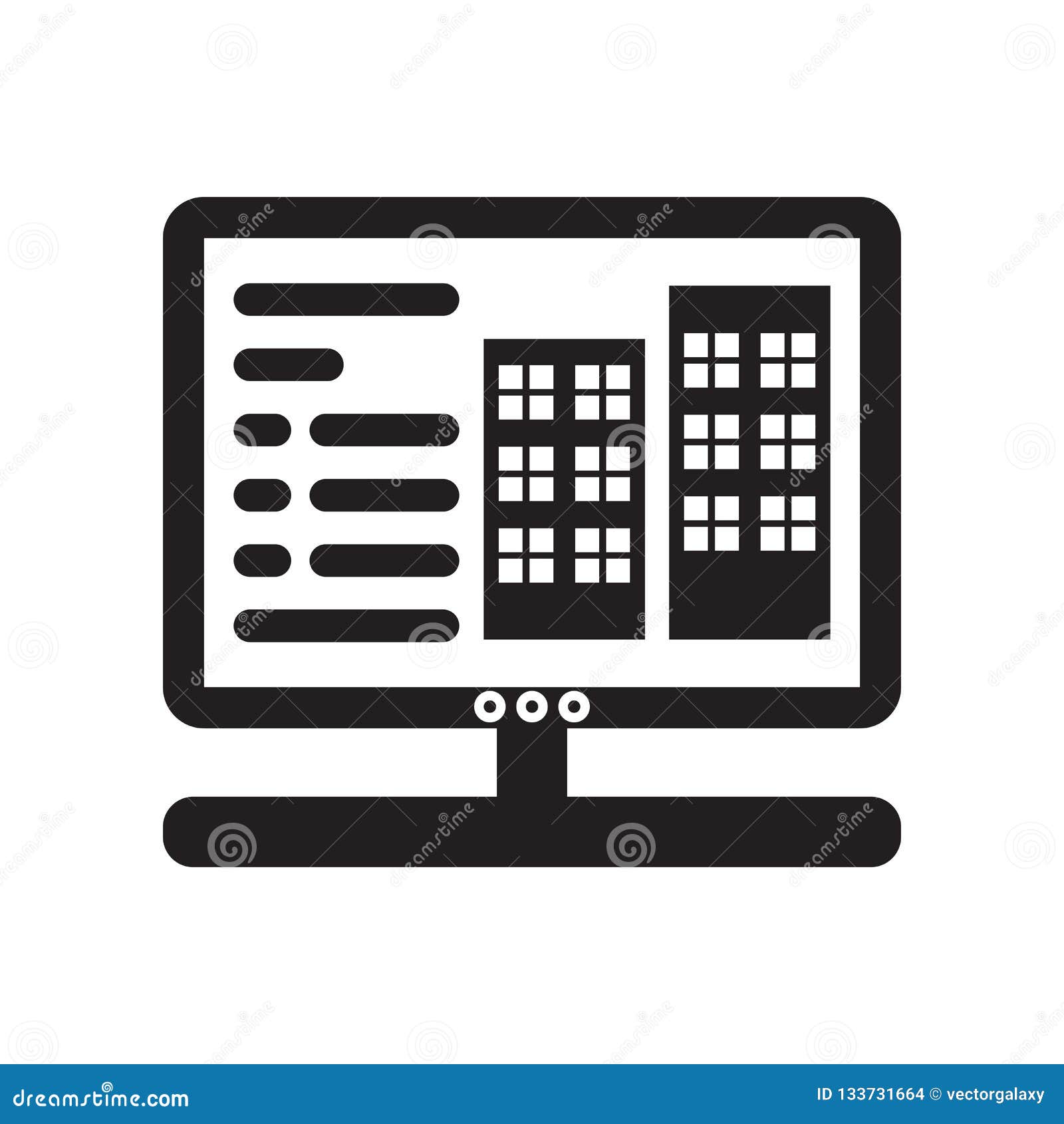 Website Icon Isolated on White Background Stock Vector - Illustration ...