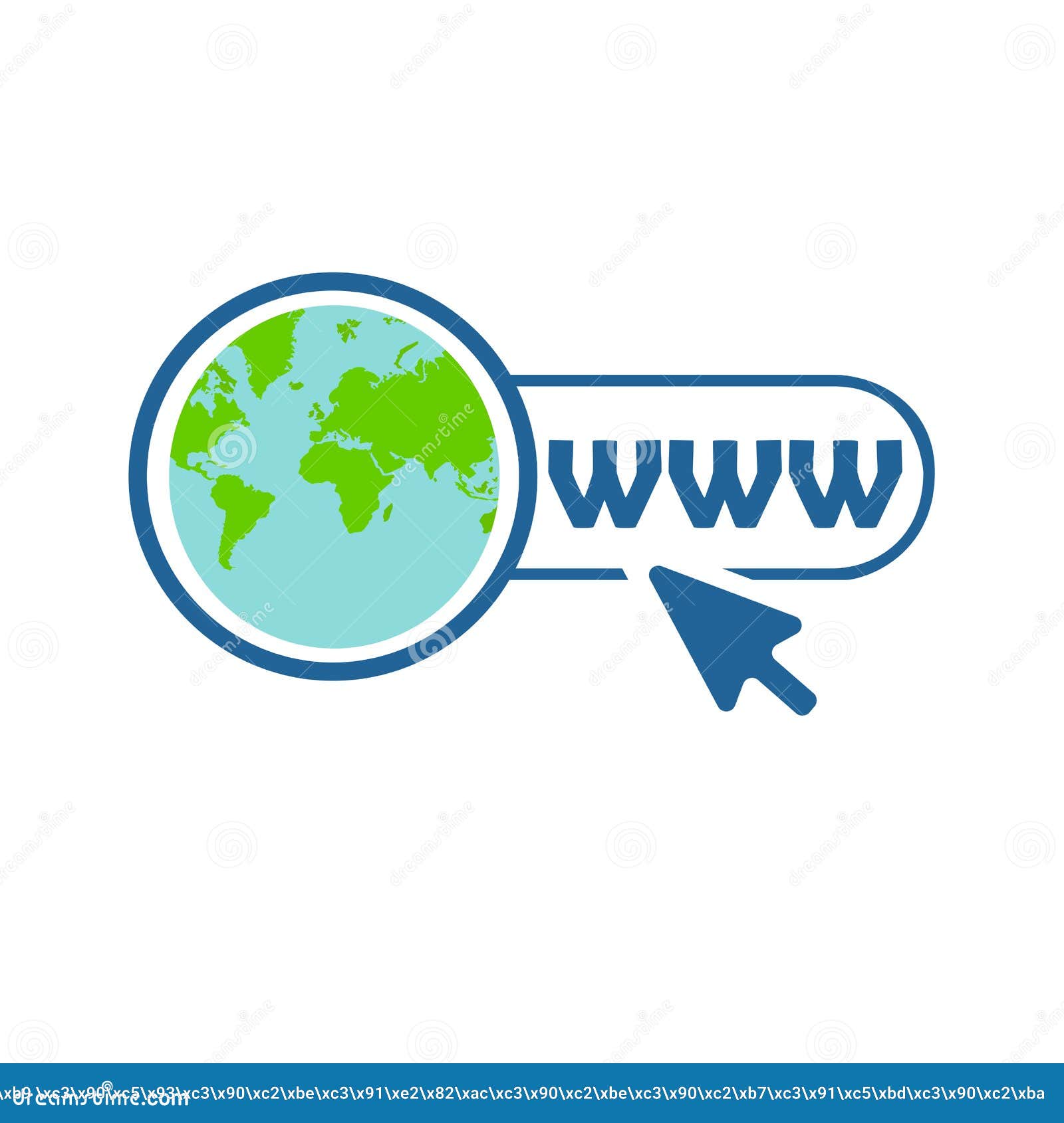 Website Icon, Pointing Arrow, Click on Website, Vector Illustration ...