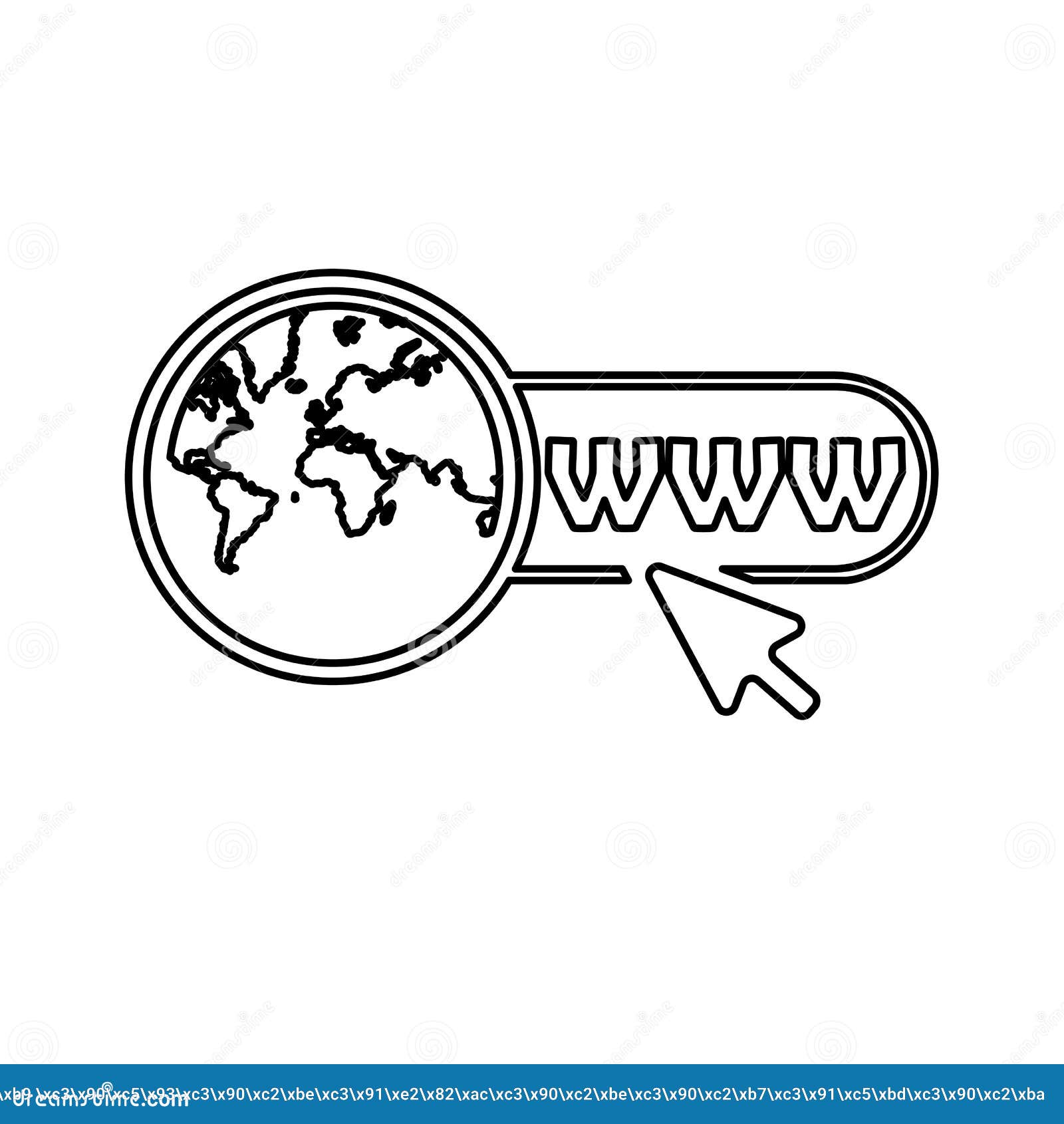 Website Icon, Pointing Arrow, Click on Website, Vector Illustration ...