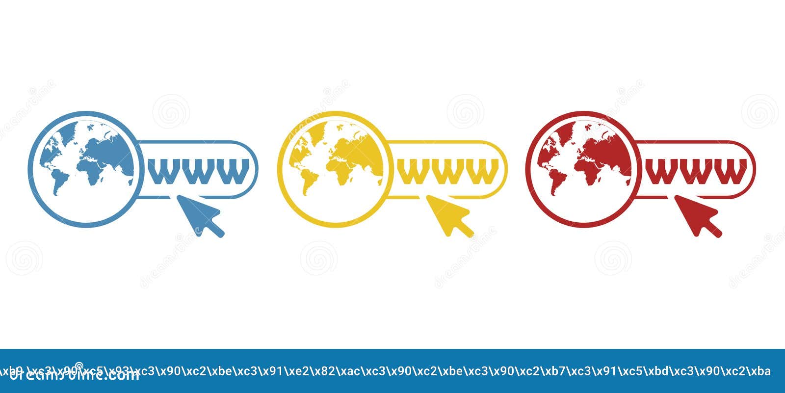 Website Icon, Pointing Arrow, Click on Website, Vector Illustration ...