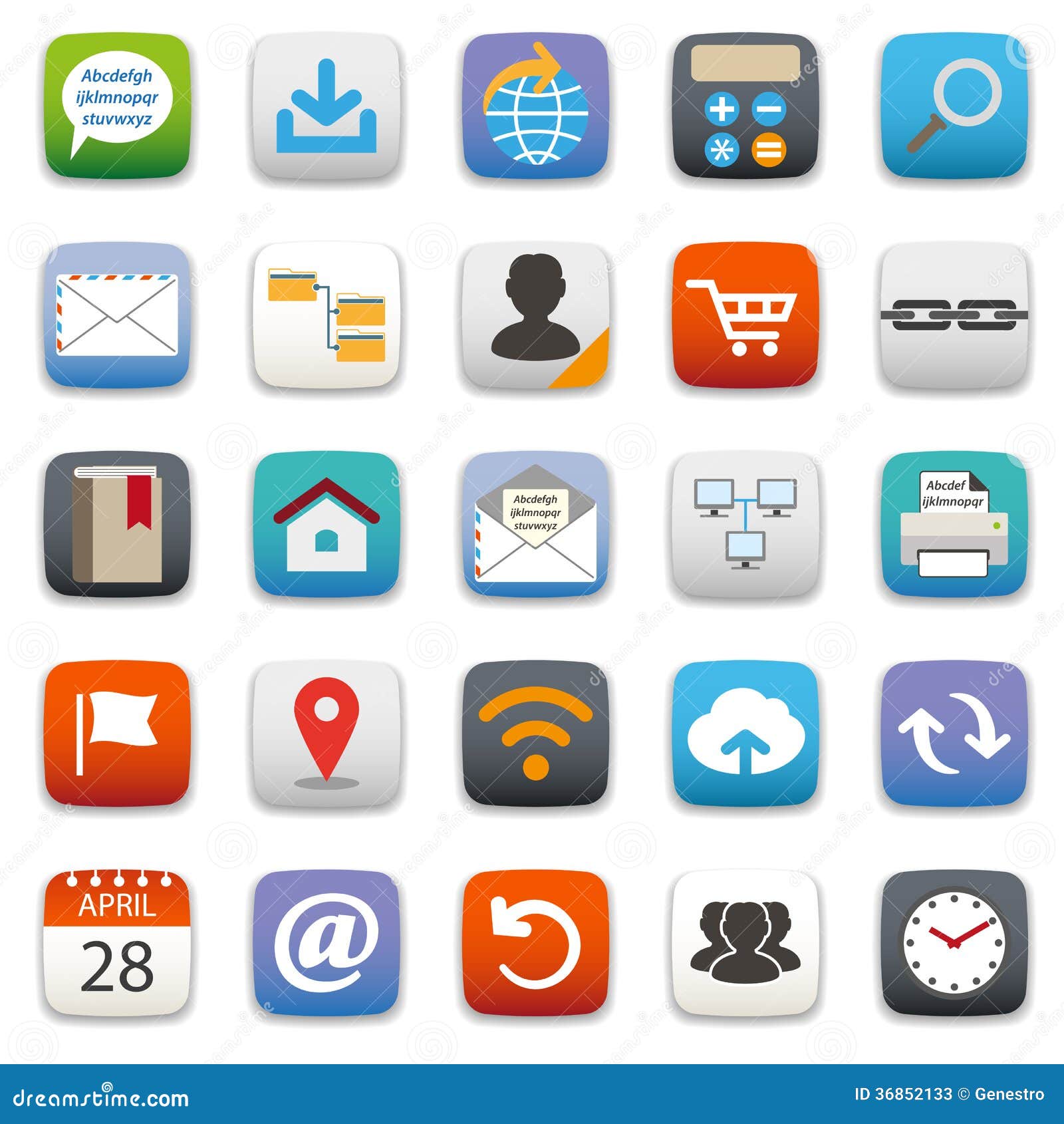 Website icon set stock vector. Illustration of internet - 36852133