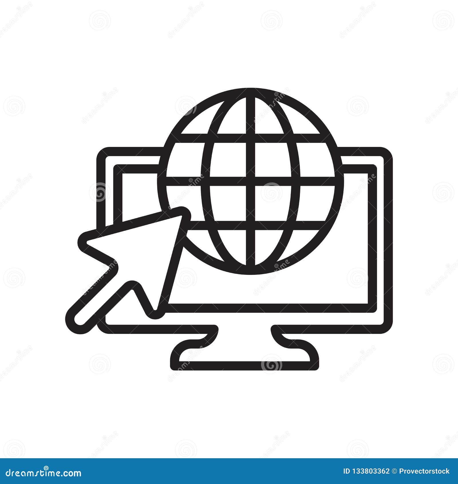 Website Icon Vector Sign and Symbol Isolated on White Background Stock ...