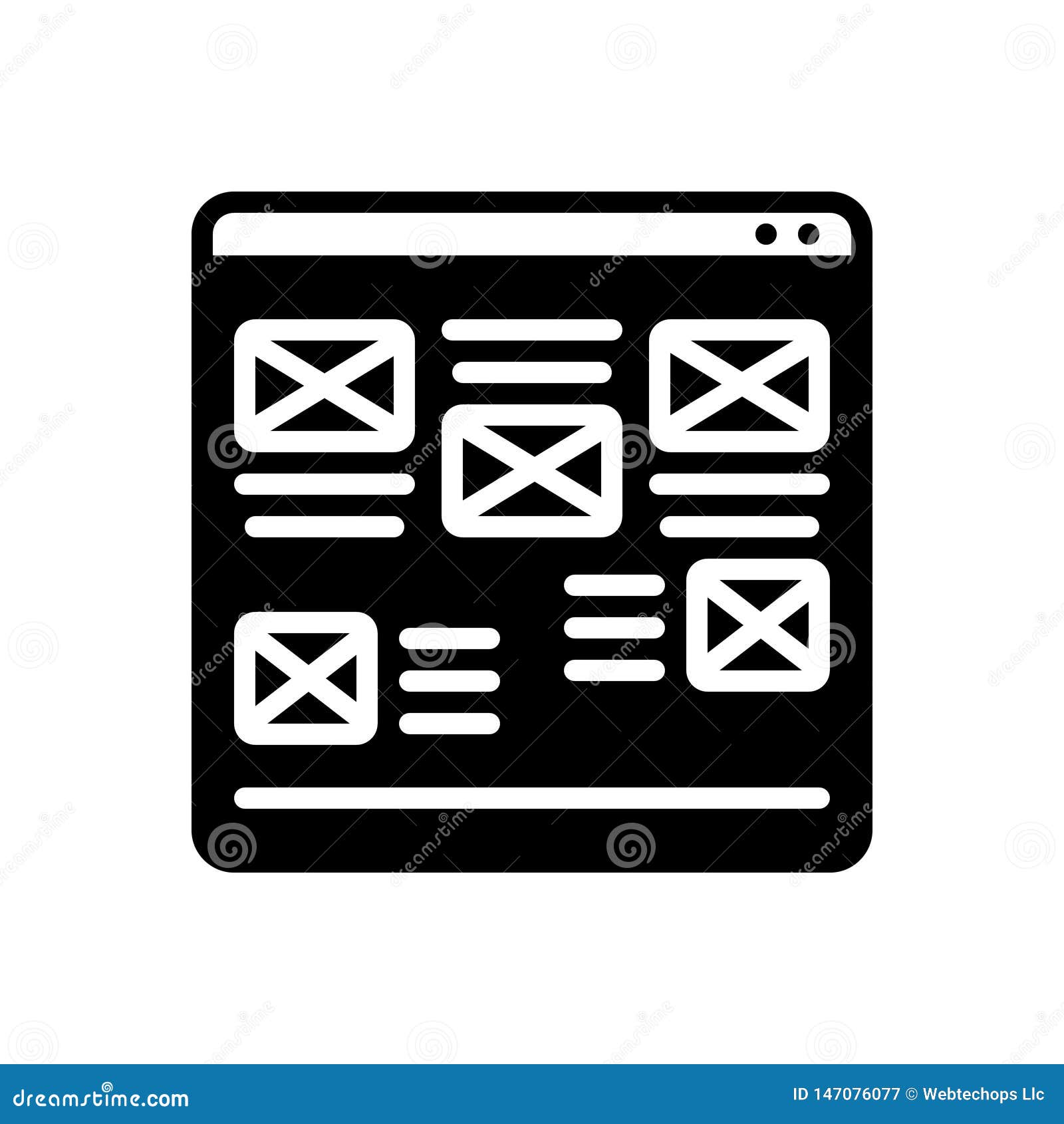 Black Solid Icon for Website, Bad and Unorganized Stock Vector ...