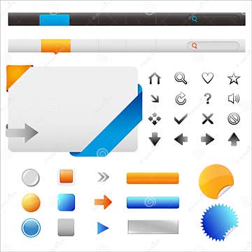 Website icons and elements stock vector. Illustration of graphic - 20297102